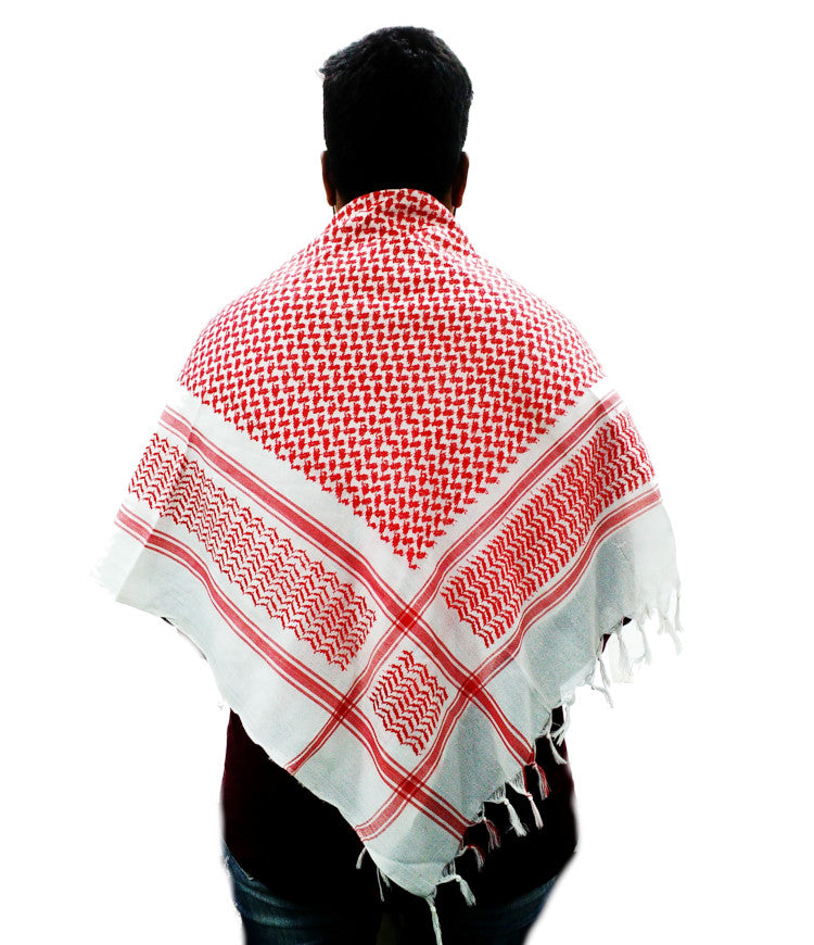 RED MIXED WHITE ARAB SCARF – Deen Store